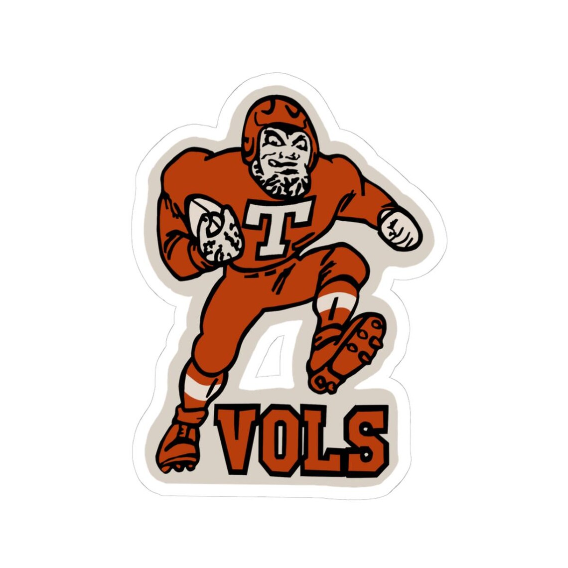 Vintage University of Tennessee Vols Sticker - Etsy