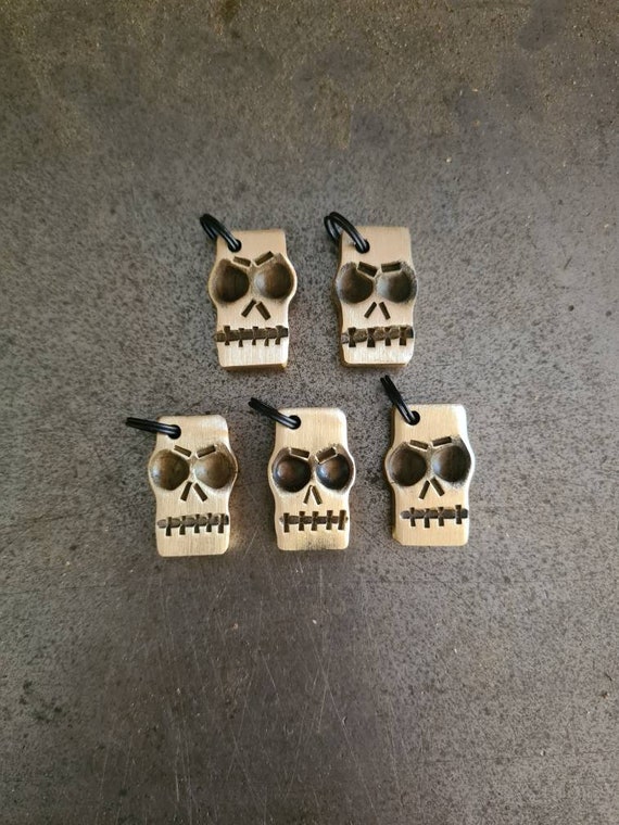 Forged Skull Keyfob Blacksmith Skull Skull Zipperpull Zipper - Etsy