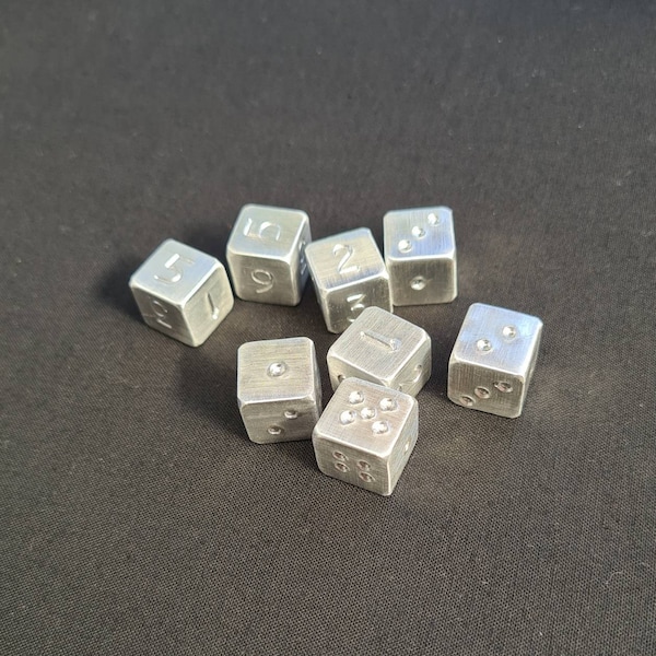 Solid Silver Dice - Etsy