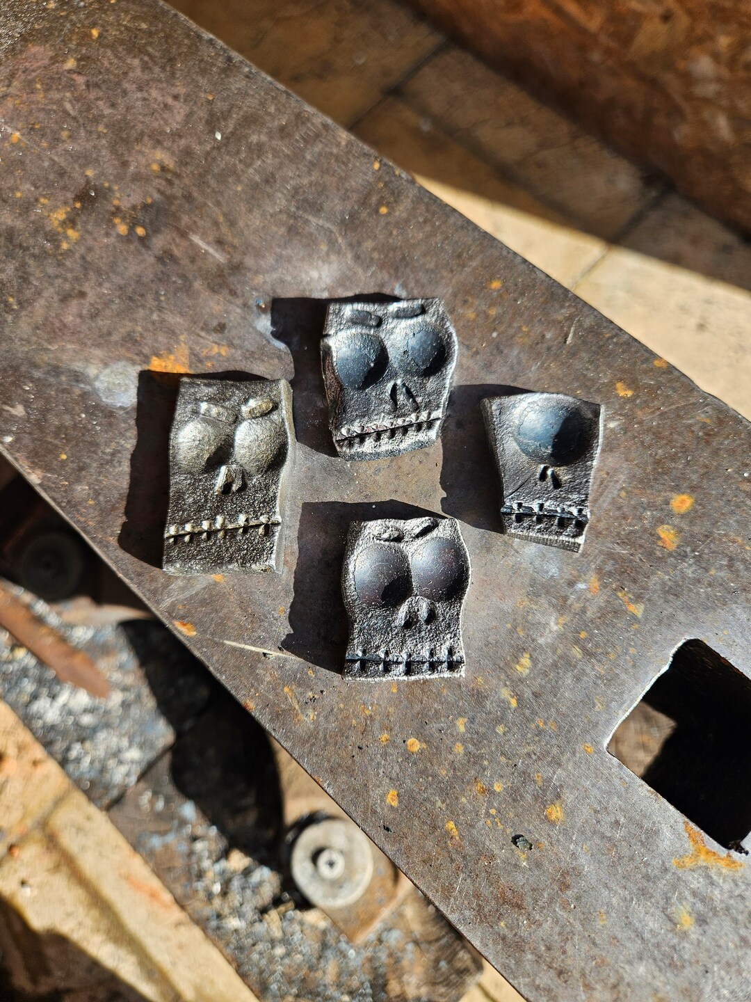 Large Forged Skull Blacksmith Skull Wrought Iron Skull Steel - Etsy