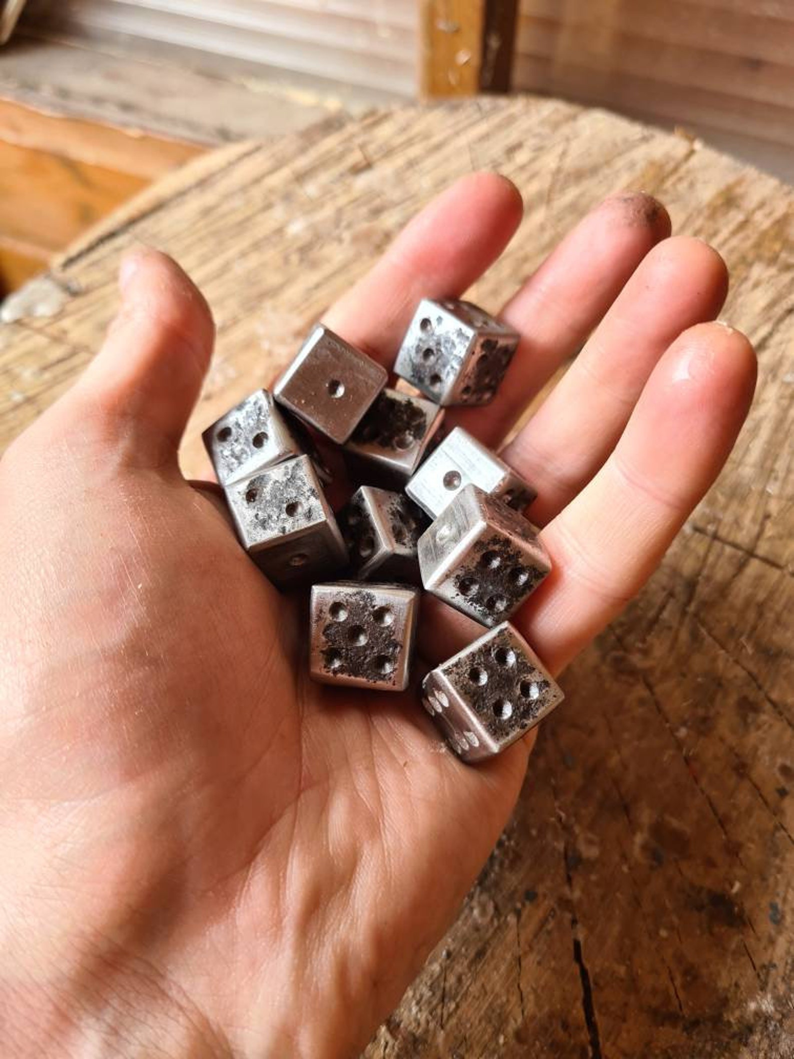 Handmade Metal Dice 16mm Solid Steel Blacksmith Dice - Etsy