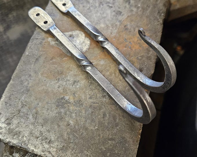 Twisted Under Shelf Forged Hooks (set of 2 - 12) - Undermount Hooks ...