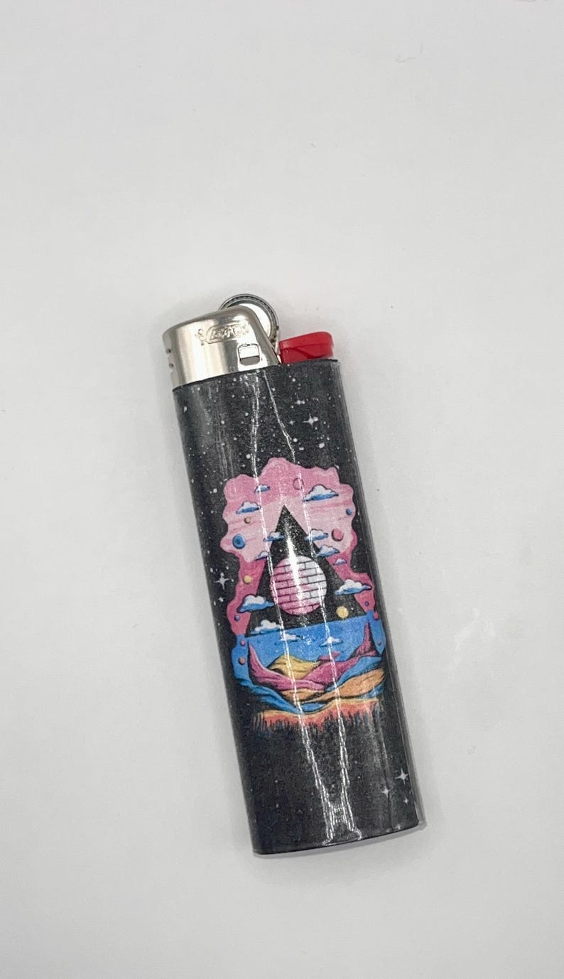 Pink Floyd Inspired Psychedelic Lighter With Cosmic Design - Etsy