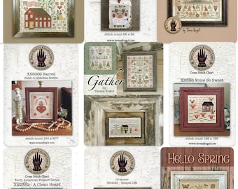 NEW! Teresa Kogut HELLO AMERICA Cross Stitch Pattern ~ Teresa Kogut Cross Stitch ~ 7 Designs ...