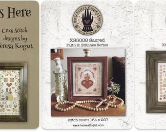 NEW! Teresa Kogut HELLO AMERICA Cross Stitch Pattern ~ Teresa Kogut Cross Stitch ~ 7 Designs ...