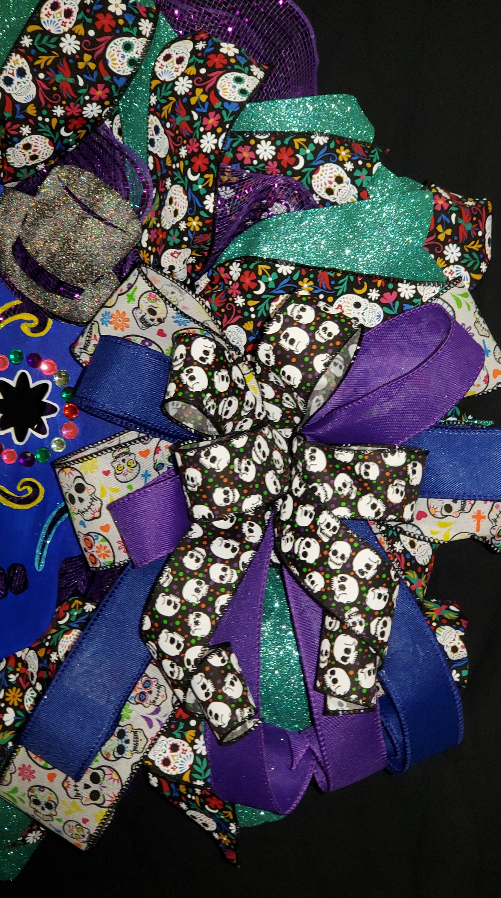 Dia De Los Muertos Day of the Dead Glitter Sugar Skull - Etsy