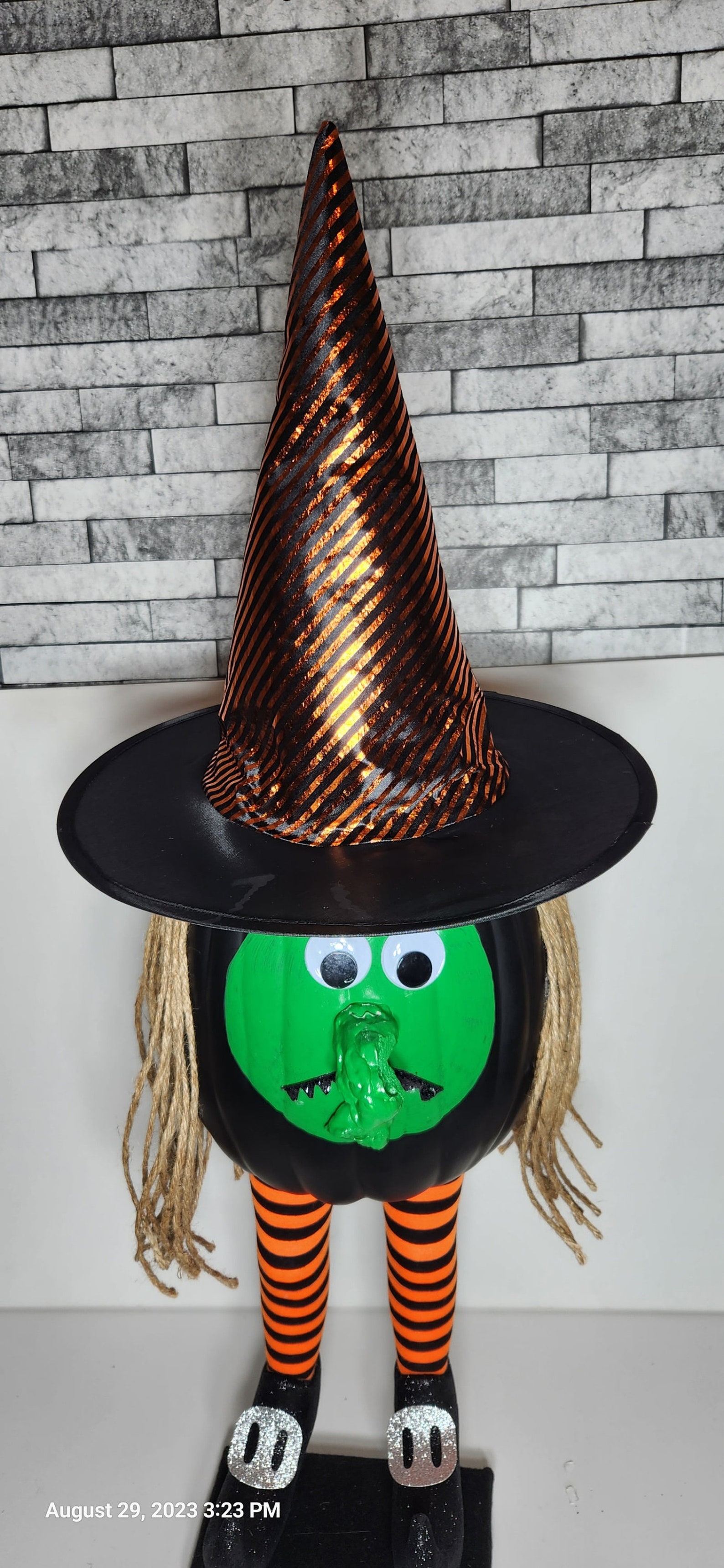 Stylish Props Pumpkin Witch, Medium Stand up Decor, Stand up Styrofoam ...