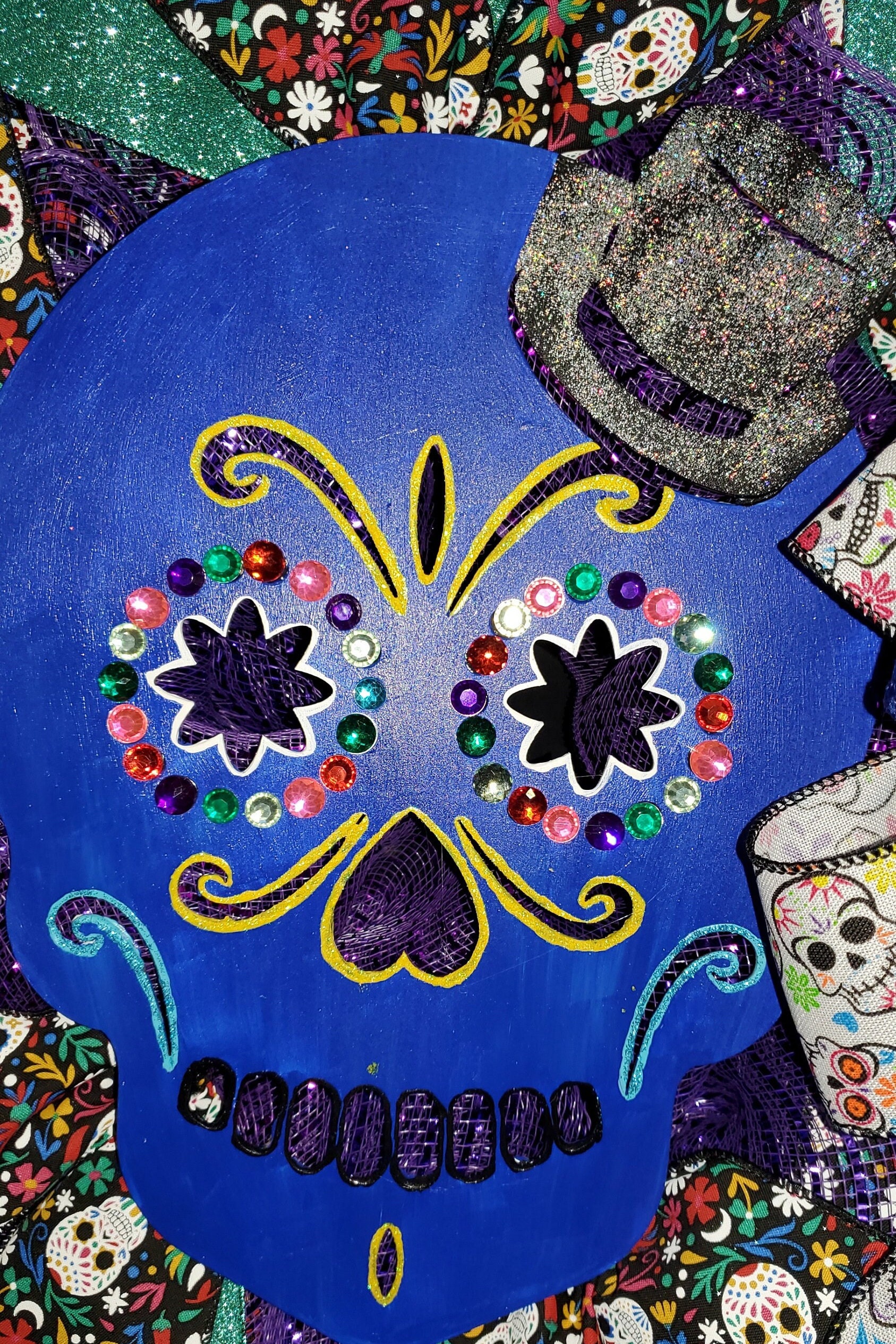 Dia De Los Muertos Day of the Dead Glitter Sugar Skull - Etsy