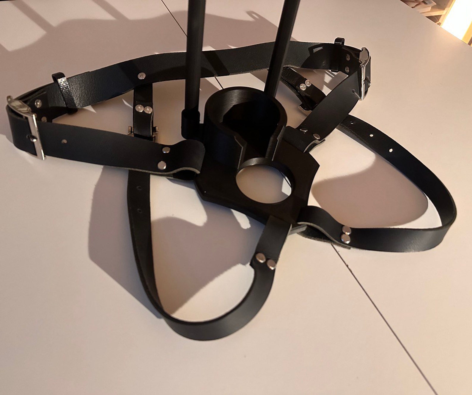 BDSM Fetish Leather Harness for the Handy Masturbator Handsfree - Etsy Canada