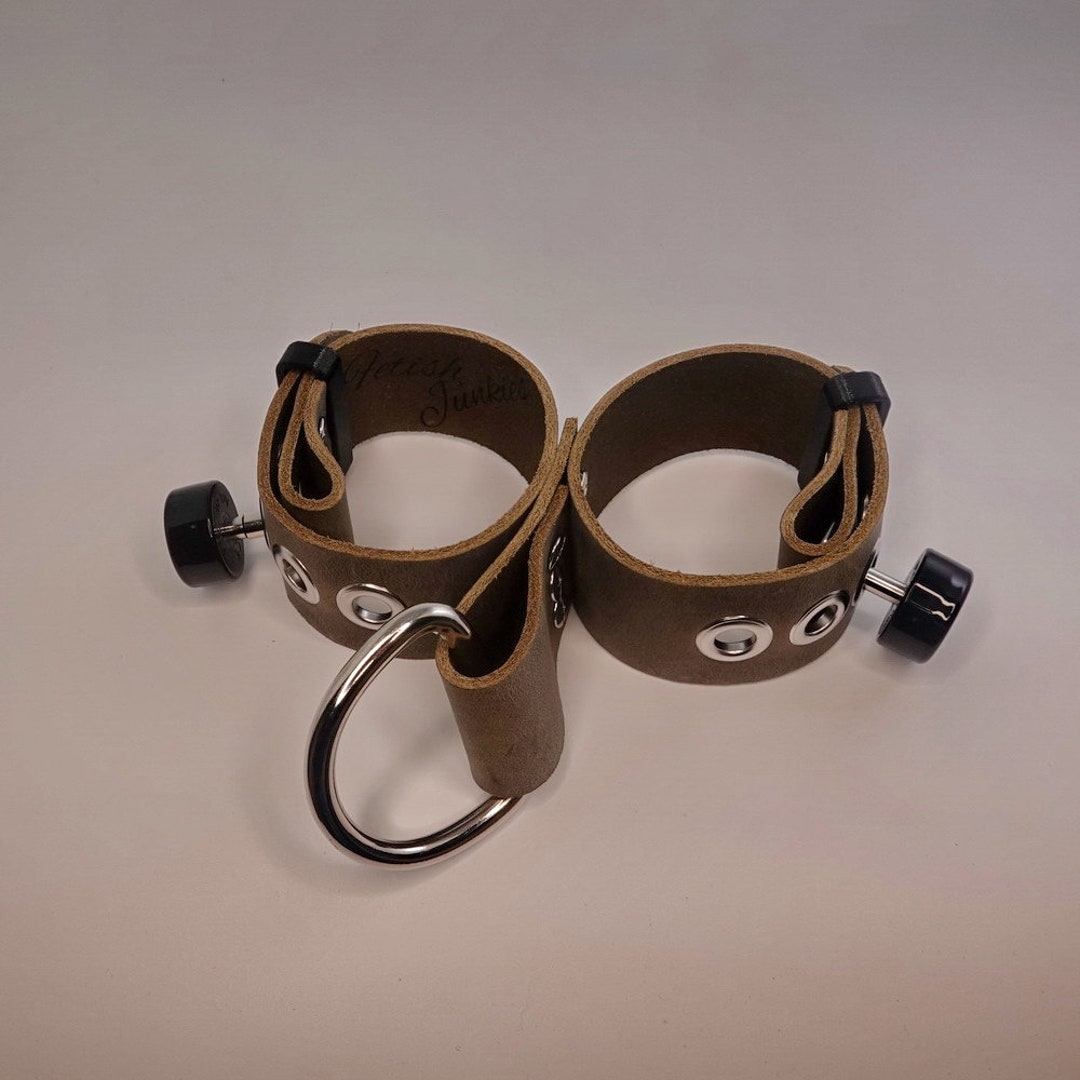 BDSM Fetish Bondage Hand Combination Restraint Made of Cowhide ...