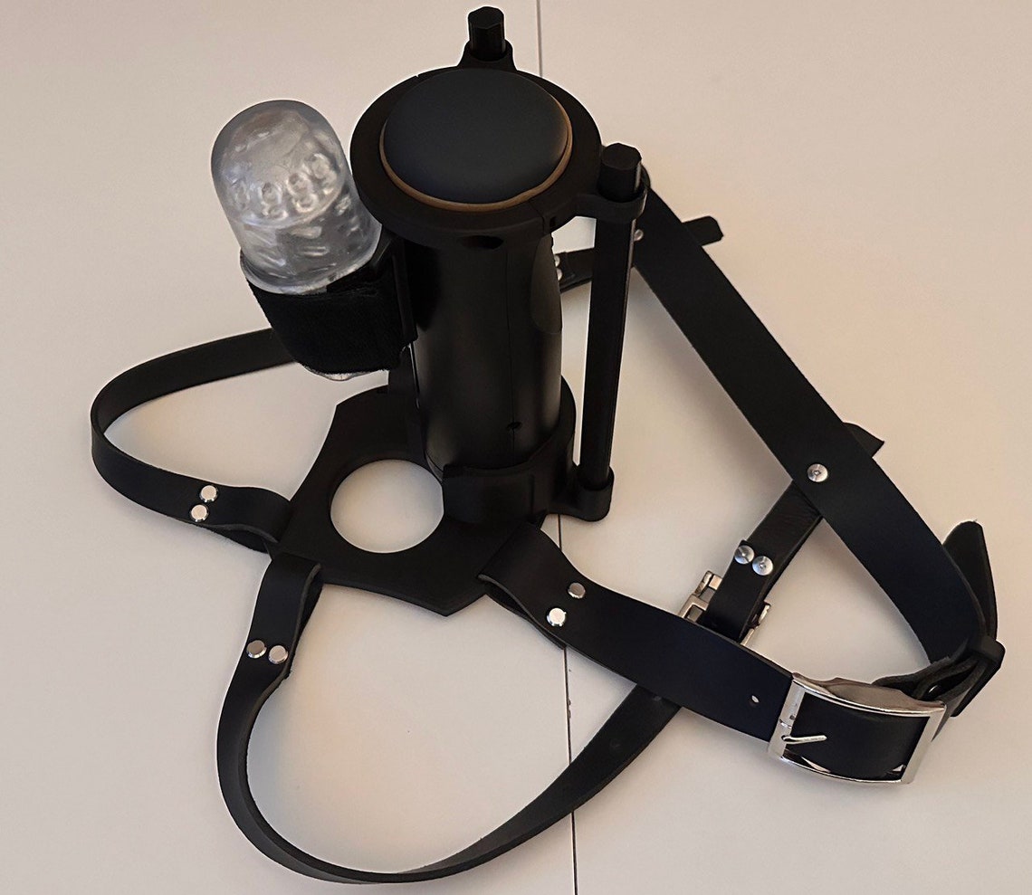 BDSM Fetish Leather Harness for the Handy Masturbator Handsfree - Etsy Canada