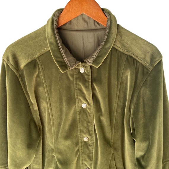 CS Signature Olive Green Reversible Jacket Size Small… - Gem