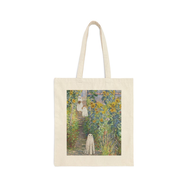 Claude Monet Ghost Tote Bag Monet Print Foraging Bag Whimsigoth Tote ...