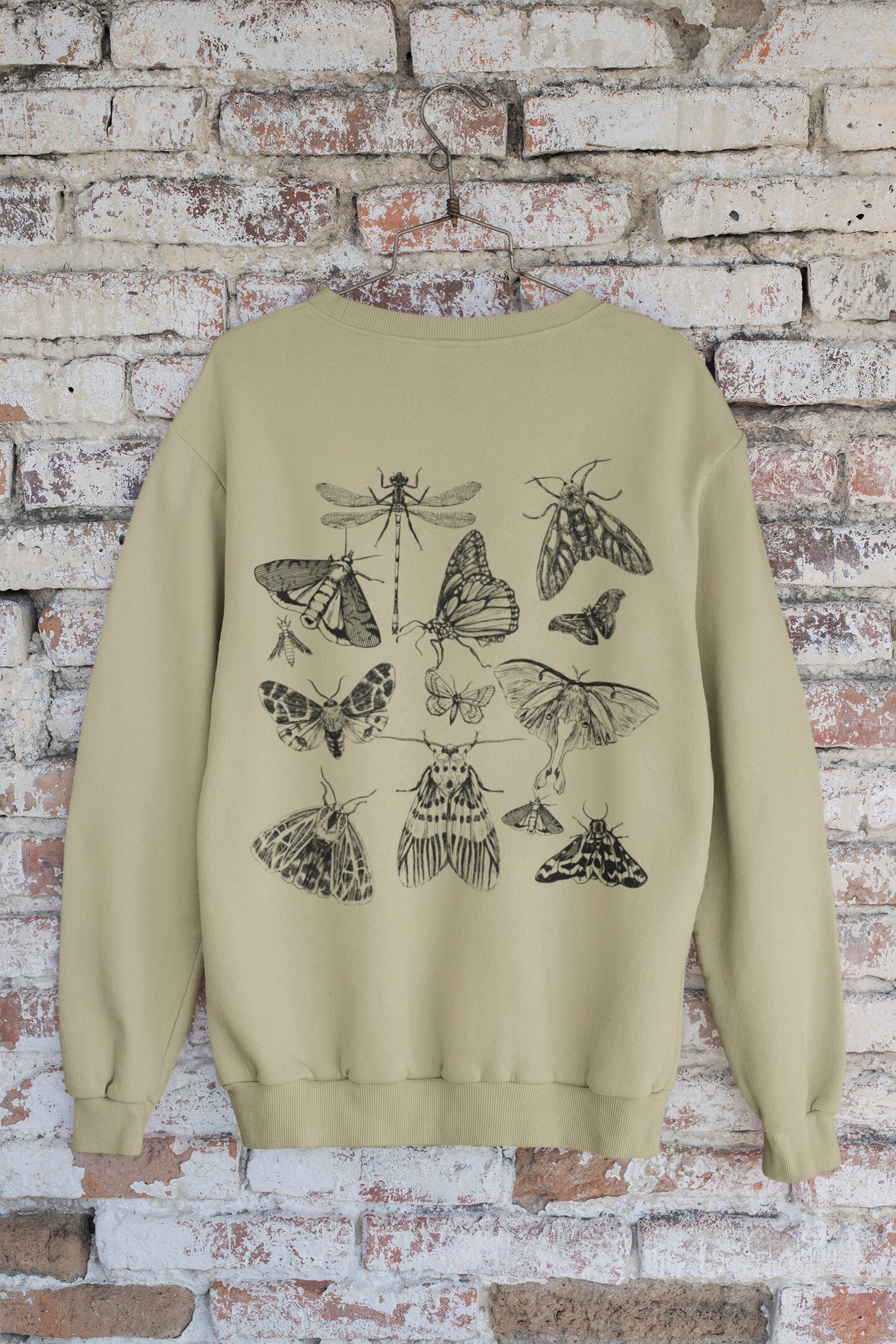 Moth Sweatshirt Goblincore Clothing Cottagecore Clothing Fairycore Dark ...