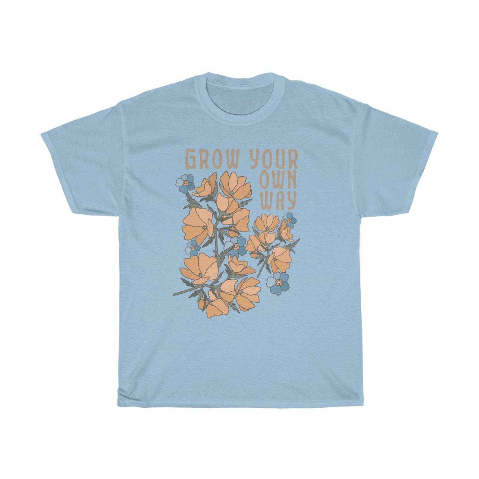 Grow With Me Botanical Shirt Hippie Clothes Oversized Tshirt - Etsy