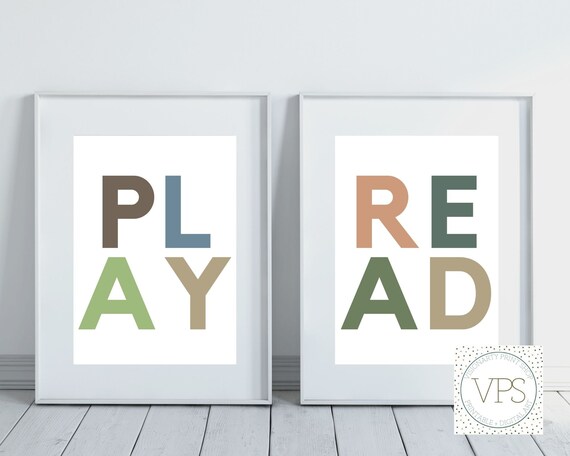 Lets Play Sign Homeschool Printable Play Read Sign - Etsy