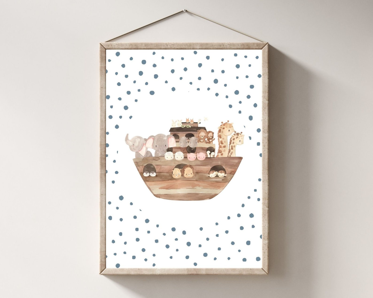 Noah's Ark Print, Noah's Ark Nursery, Faith Nursery Print, Ark ...