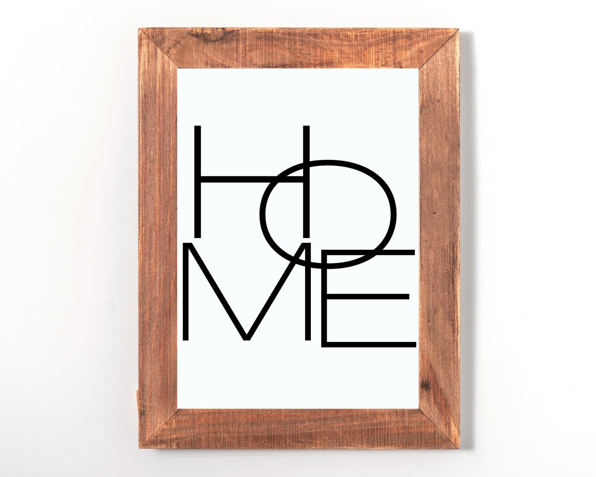 Printable Home Sign, Home Digital Print, Home Word Art Decor, Neutral ...