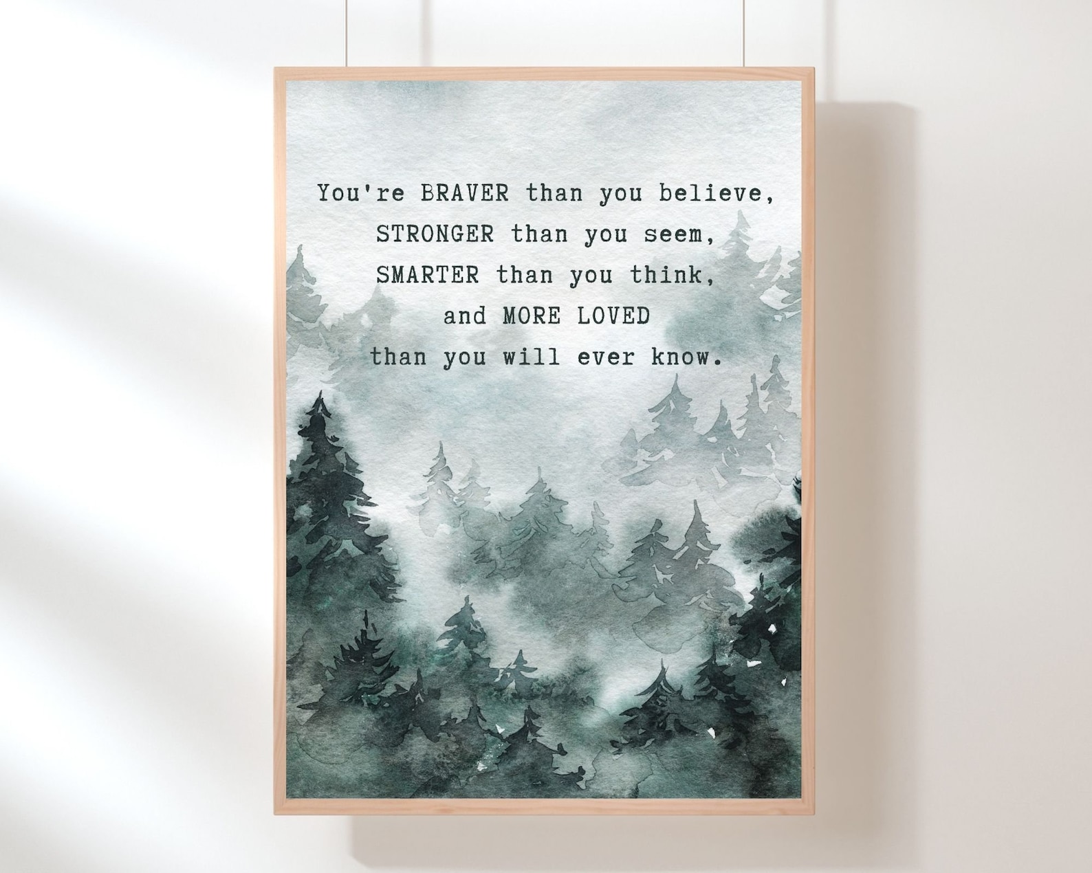 You Are Braver Than You Believe, Literary Nursery Print, Winnie the ...