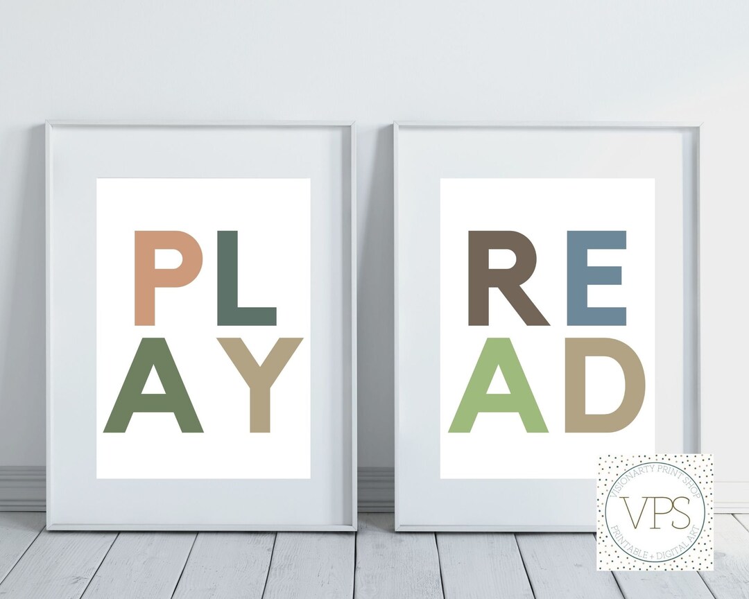 Lets Play Sign, Homeschool Printable, Play Read Sign, Teacher Gift ...