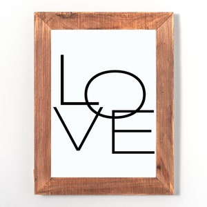 Love Printable, Printable Love Sign, Neutral Modern Print, Love Wall ...