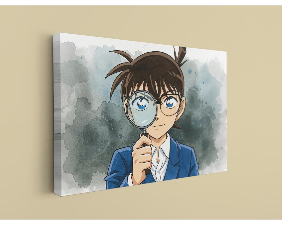 Anime Detective Canvas Art, Boy With Magnifying Glass (kids Room Decor ...