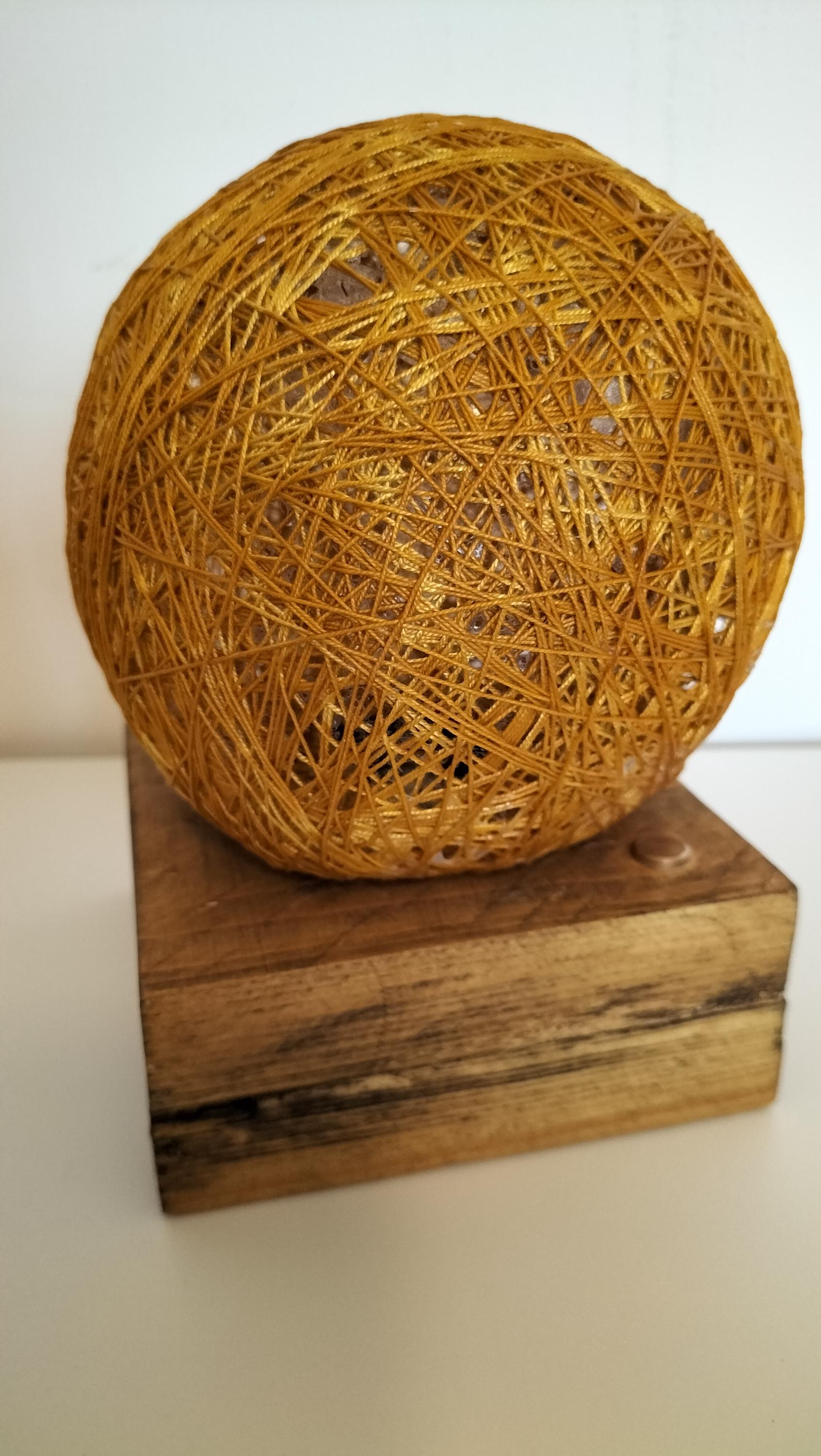 Battery Lamp Industrial Yarn Ball USB-C Rechargable Table Lamp, Modern ...