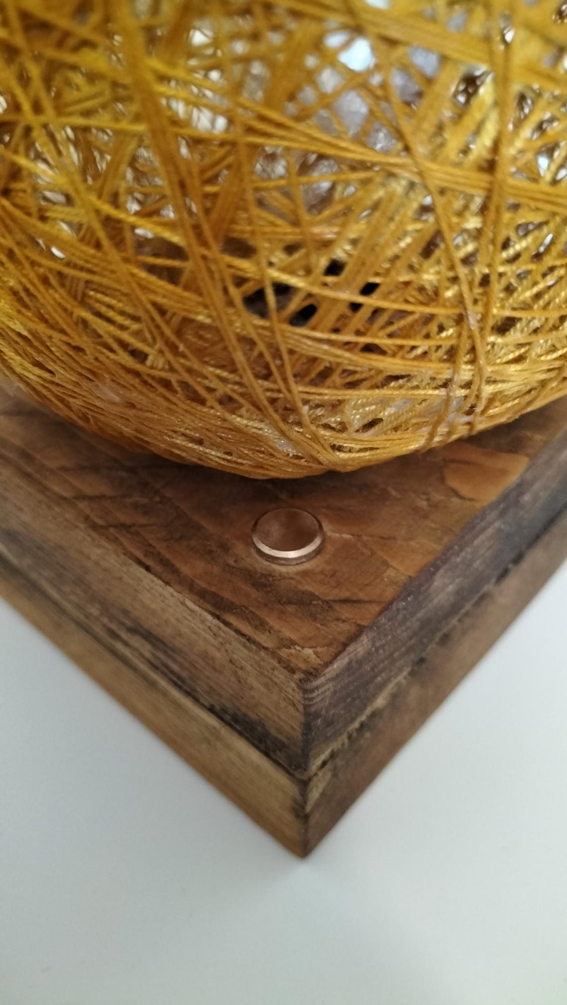 Battery Lamp Industrial Yarn Ball USB-C Rechargable Table Lamp, Modern ...