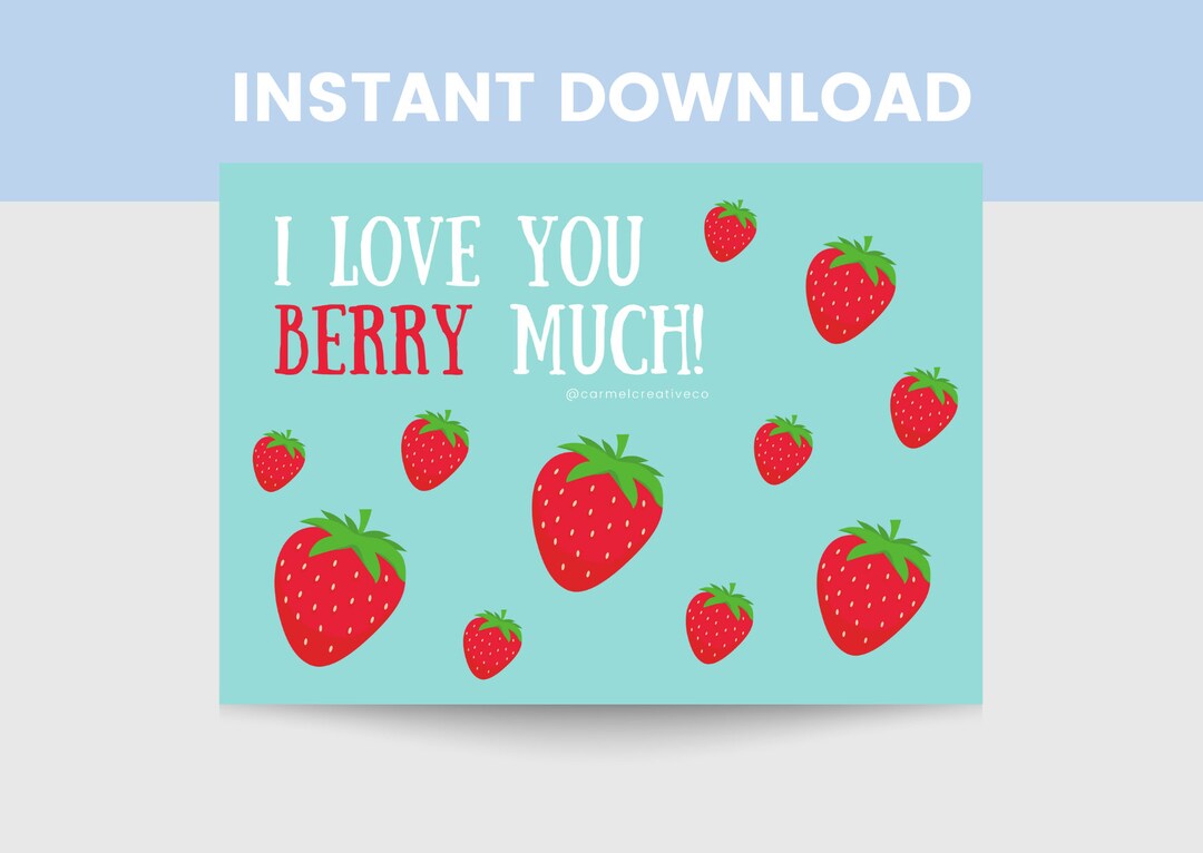 Valentine's Day Cute Punny Pun Card Funny Postcard Printable Instant ...