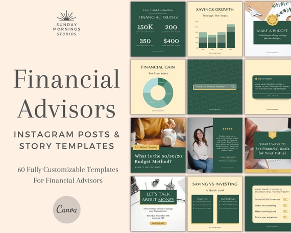 60 Instagram Templates for Financial Advisors Financial - Etsy Canada