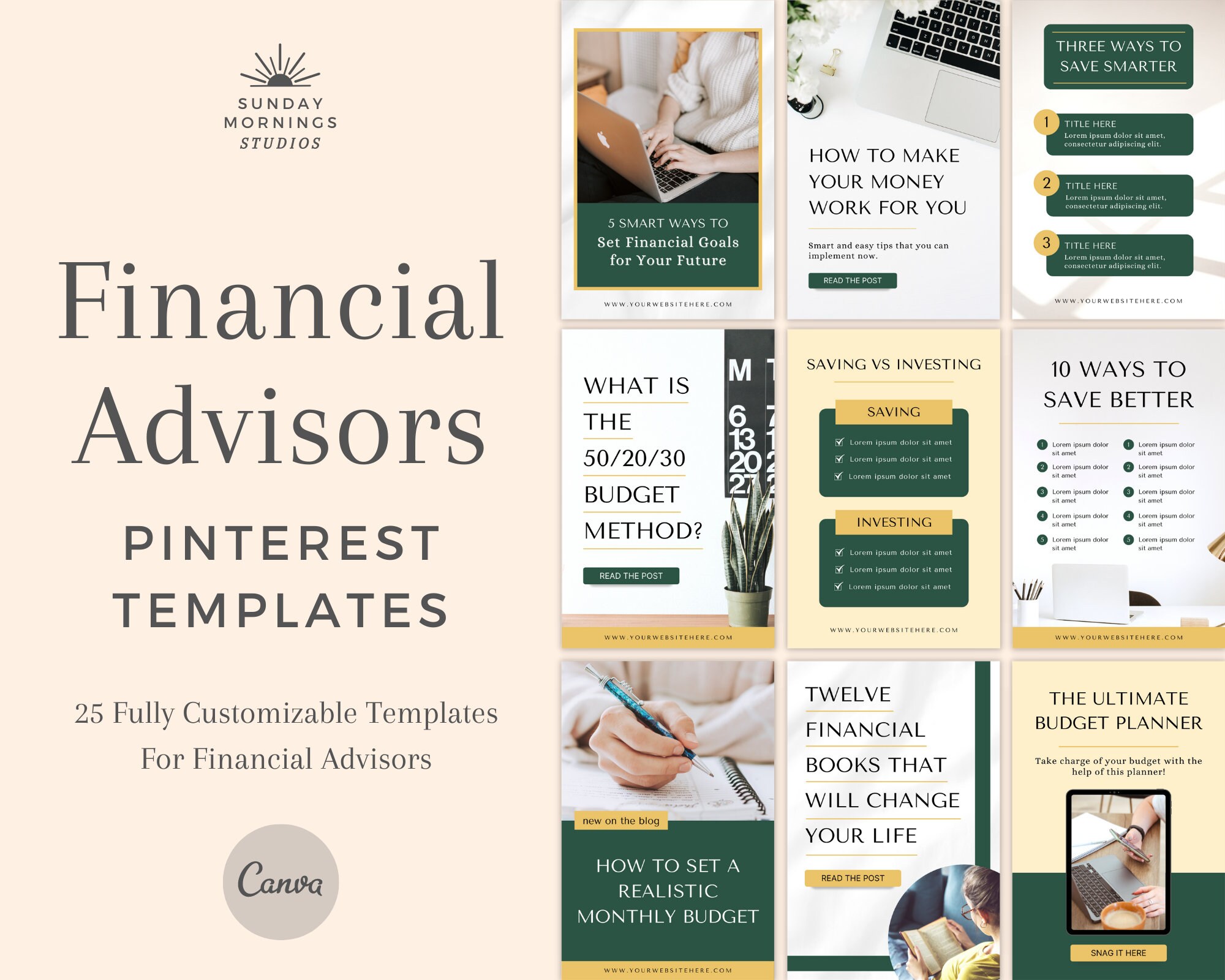 25 Pinterest Templates for Financial Advisors | Financial Coach ...