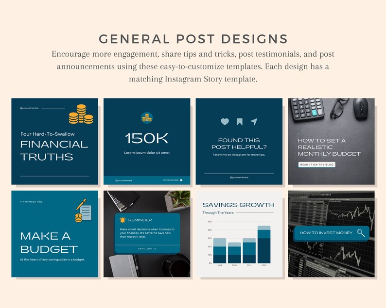 60 Instagram Templates for Financial Coaches | Financial Advisors ...