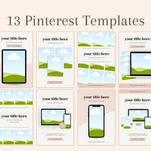 Pinterest and Instagram Mock-up for Digital Products Templates ...