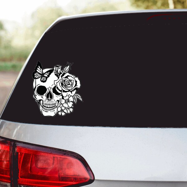 Skull Windshield Decal - Etsy