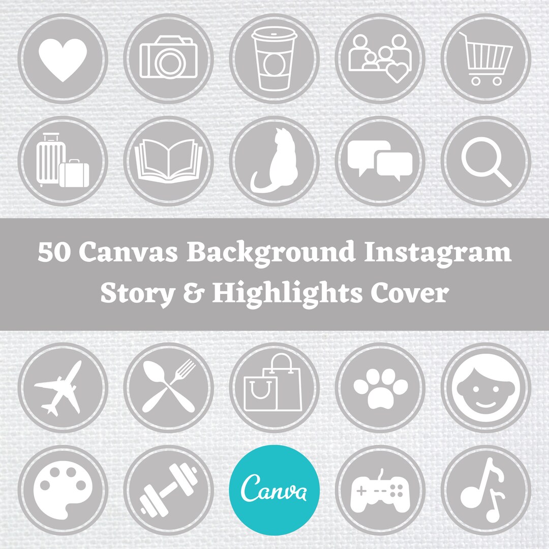 50 Canvas Background Instagram Story Highlights Cover, Icon for IG ...