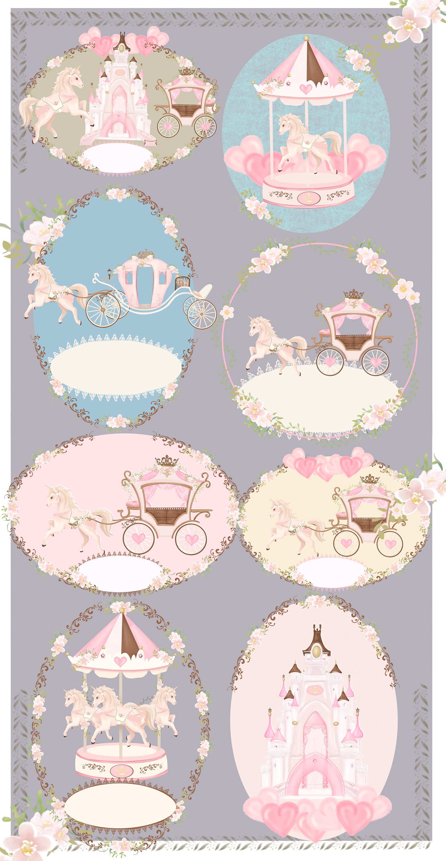 Watercolor Fairy Tale Clipart, Fairytale Castle Clipart, Royal Carriage ...