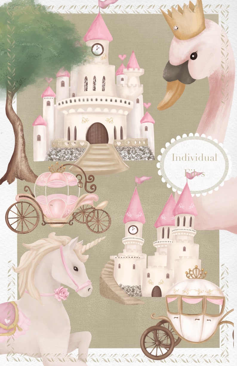 Watercolor Fairy Tale Clipart Fairytale Castle Clipart Royal - Etsy