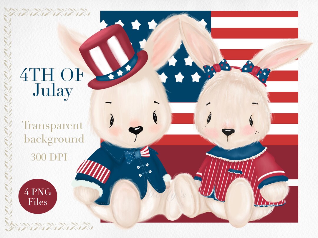 WATERCOLOR CLIPART 4th of July Clip Art Scrapbooking Png, Graphics ...