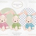 Cute Bunny Clipart Instant Download, Cute Bunny Girl PNG Nursery Art ...