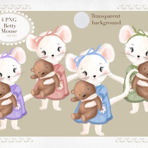 Mouse Clipart , Instant Download Png,cute Mouse PNG Transparent ...