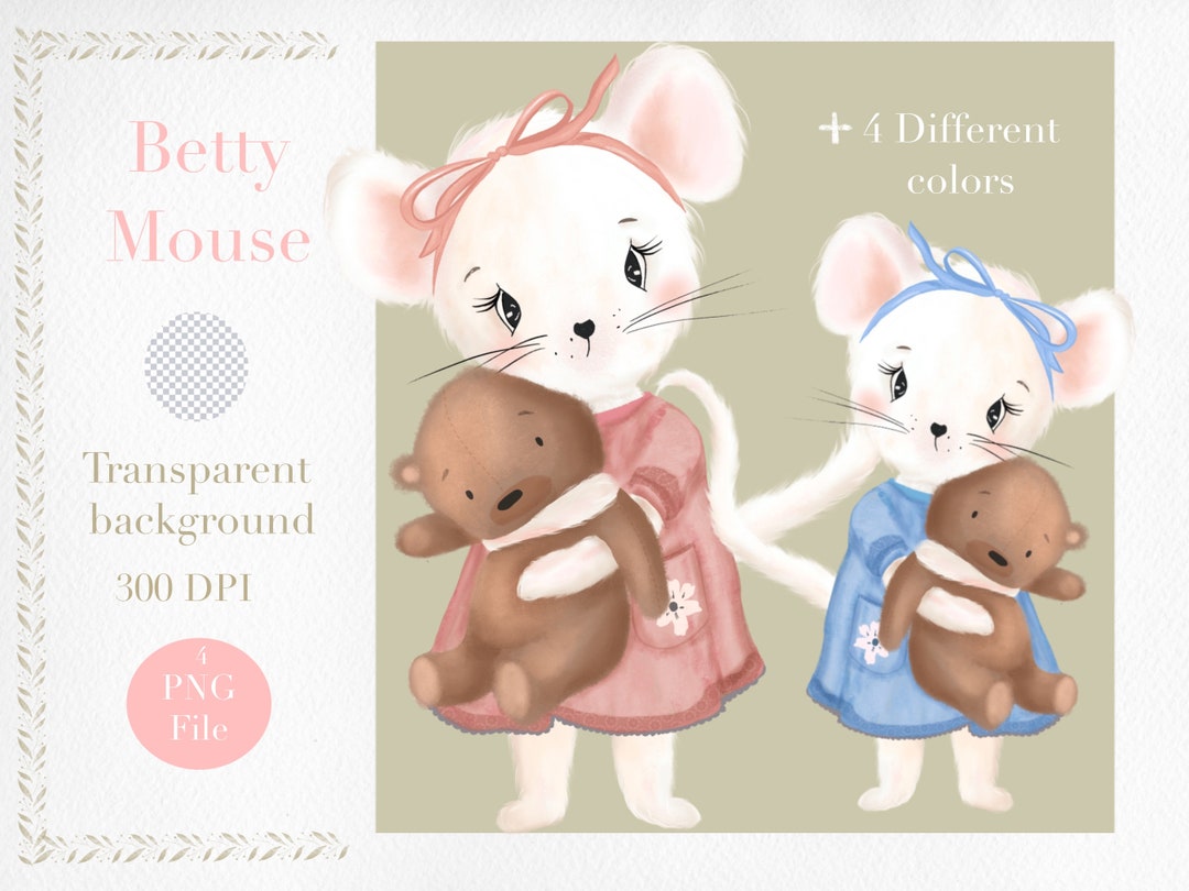Mouse Clipart , Instant Download Png,cute Mouse PNG Transparent ...