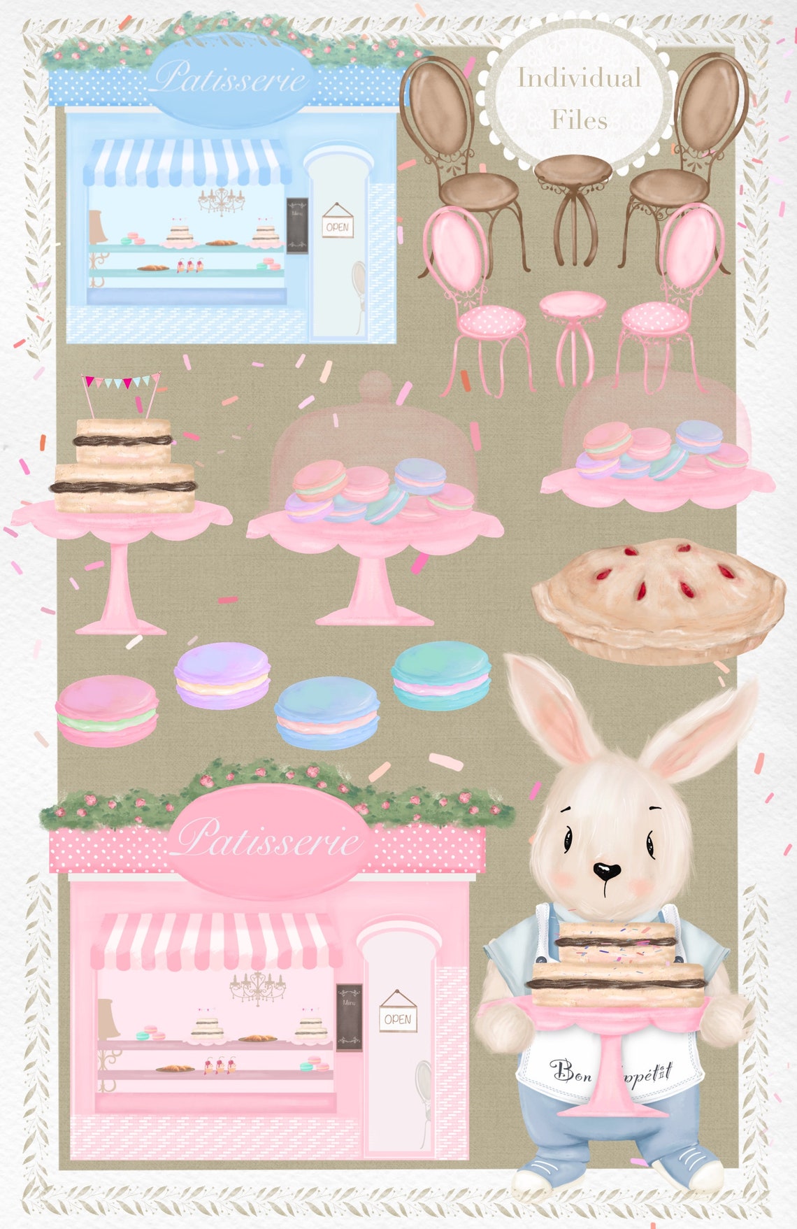 Watercolor Bakery Clipart. Bakery, Animals, Cute, Cooking, Cook, Chef ...