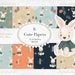 Bunny Rabbit Digital Papers, Vintage Bunny Paper,boy Bunny Clipart ...