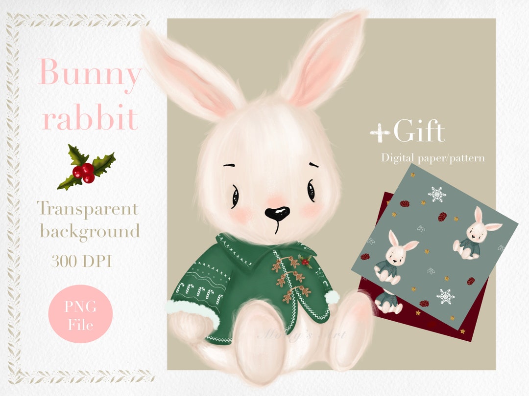 Christmas Bunny Png,cute Bunny Clipart,bunny Png, Rabbit Clipart,baby ...