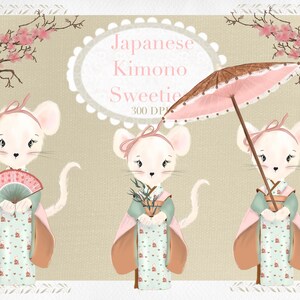 Japanese Clipart ,mouse Clipart, Kimono Clipart, Japanese Plushies ...