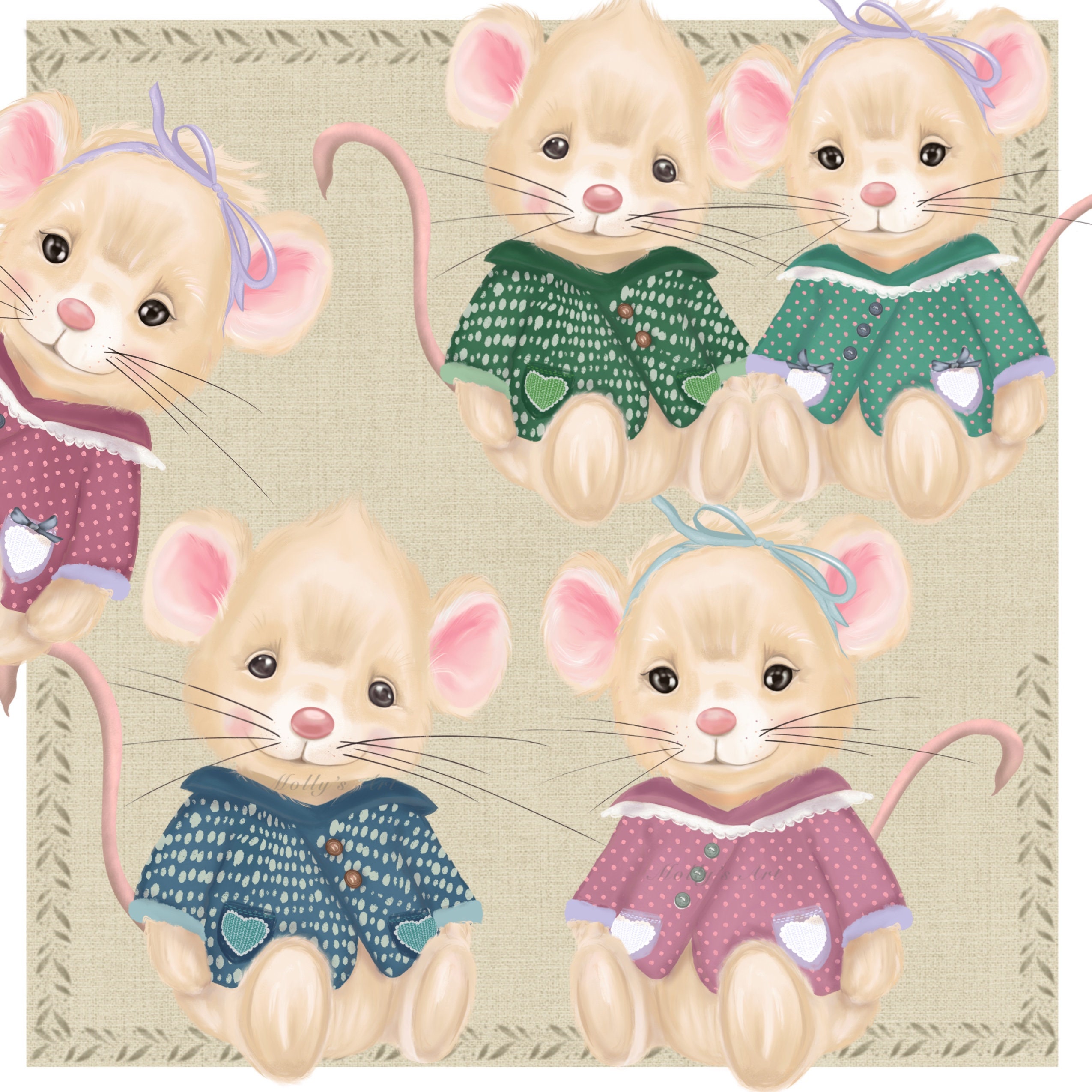 Mouse Clipart, Instant Download, Mouse Boy Girl Png Printable ...