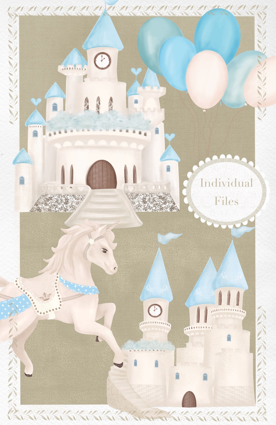 Watercolor Fairy Tale Clipart, Fairytale Castle Clipart, Royal Carriage ...