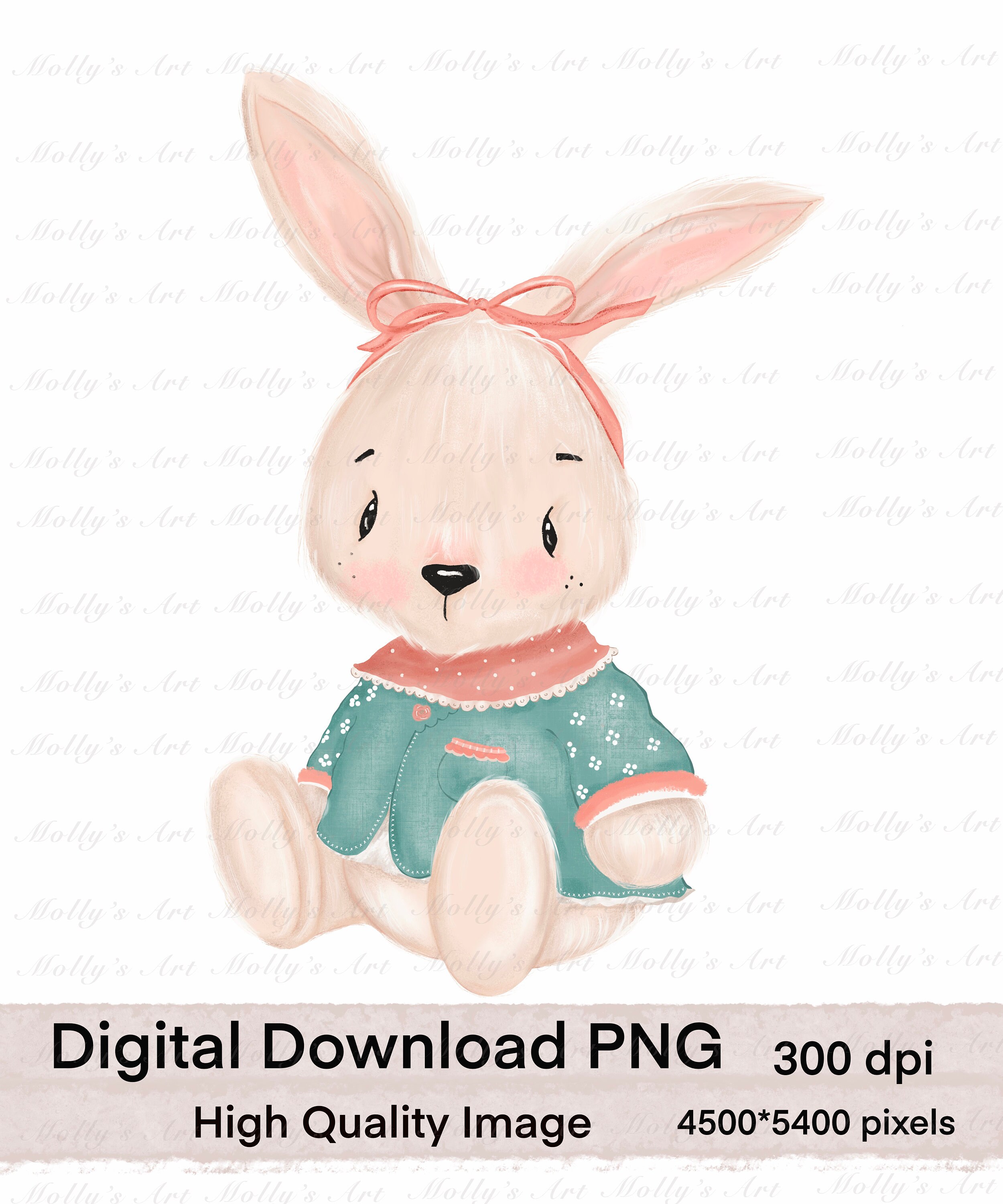 Cute Bunny Clipartbunnies Pngrabbits Clipart Baby - Etsy