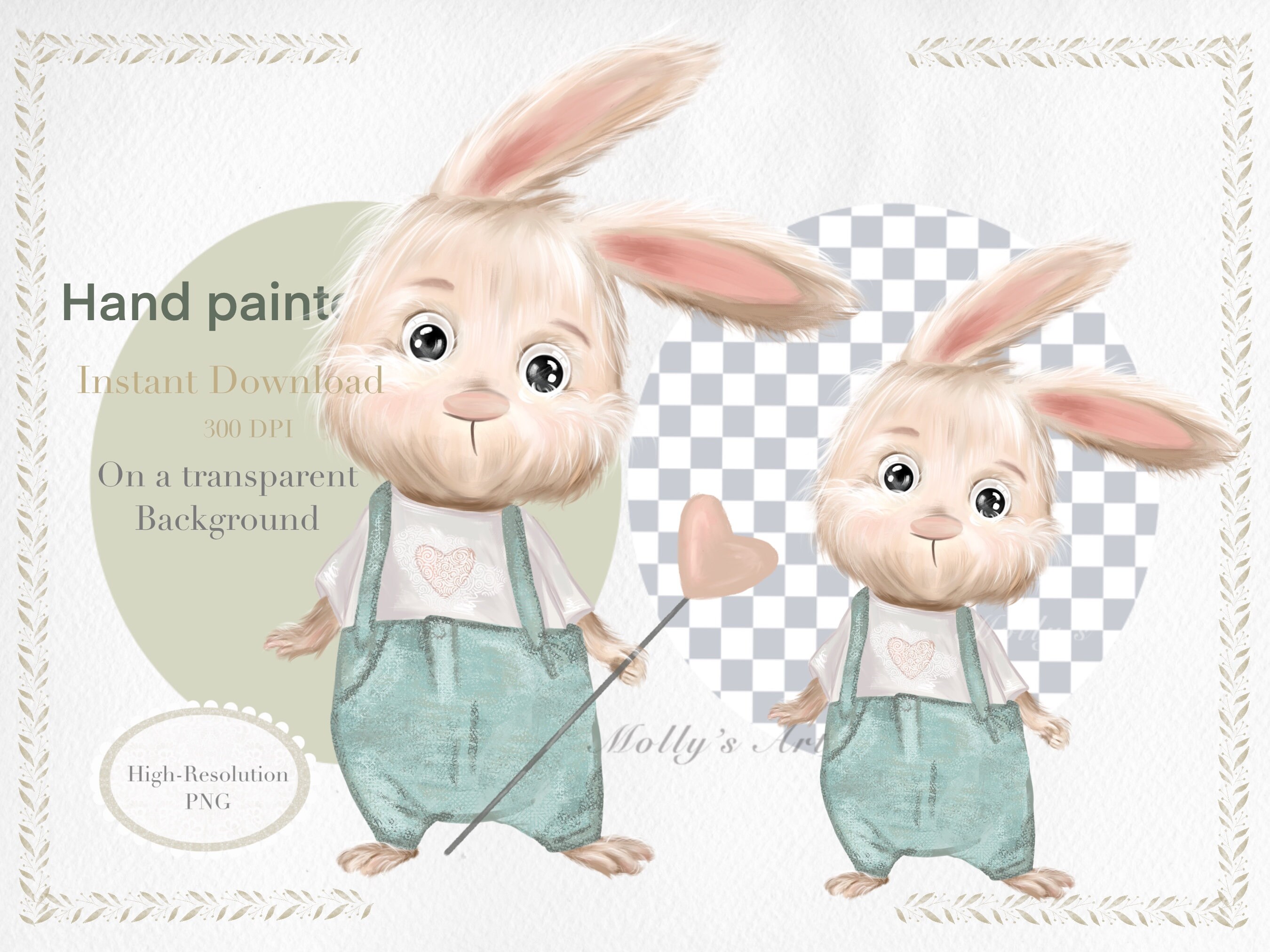 Cute Bunny Clipart,bunnies Png,rabbits Clipart, Baby Shower,birthday ...