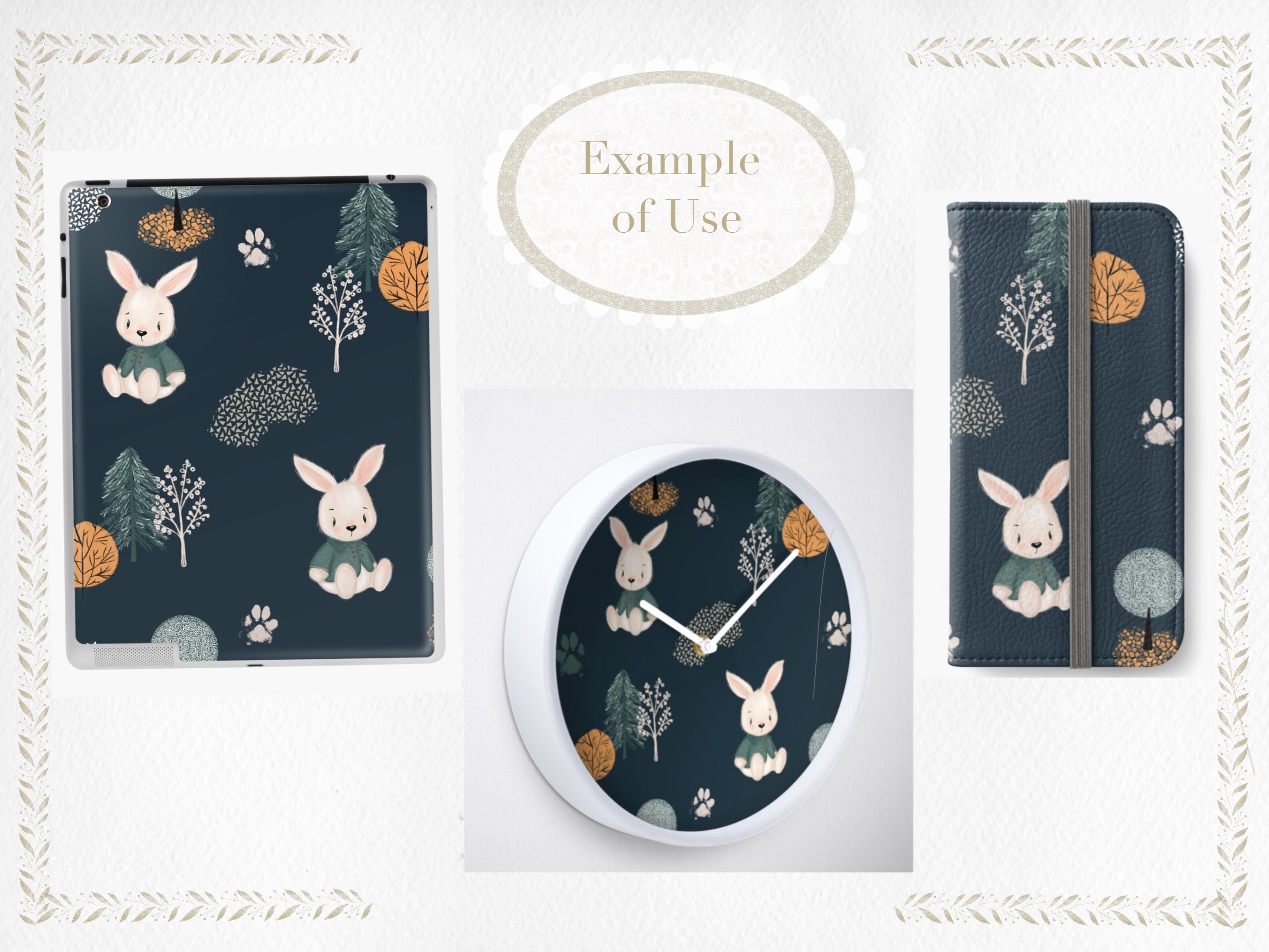 Bunny Rabbit Digital Papers Vintage Bunny Paperboy Bunny - Etsy